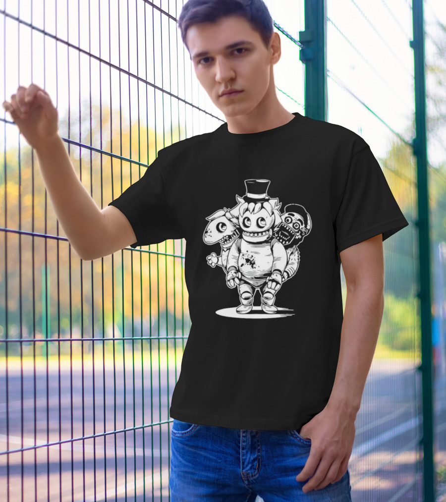 Sharkrobot Heavy Metal Boney Plays Animatronic Trio T-Shirt