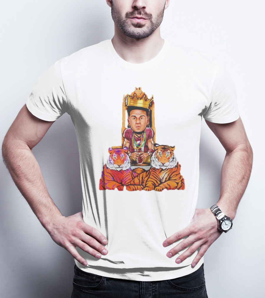 Jordan Travis King On Throne With Tigers Joe Exotic T-Shirt