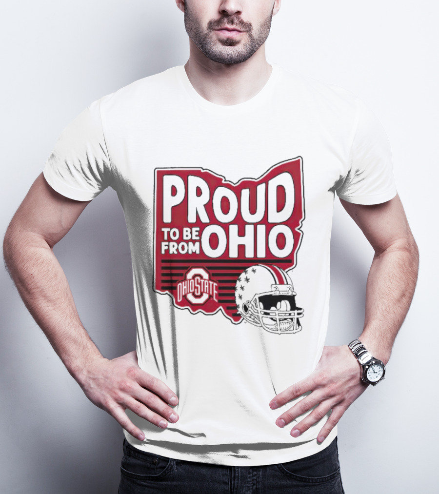 Proud To Be From Ohio State Buckeyes Football Helmet T-Shirt