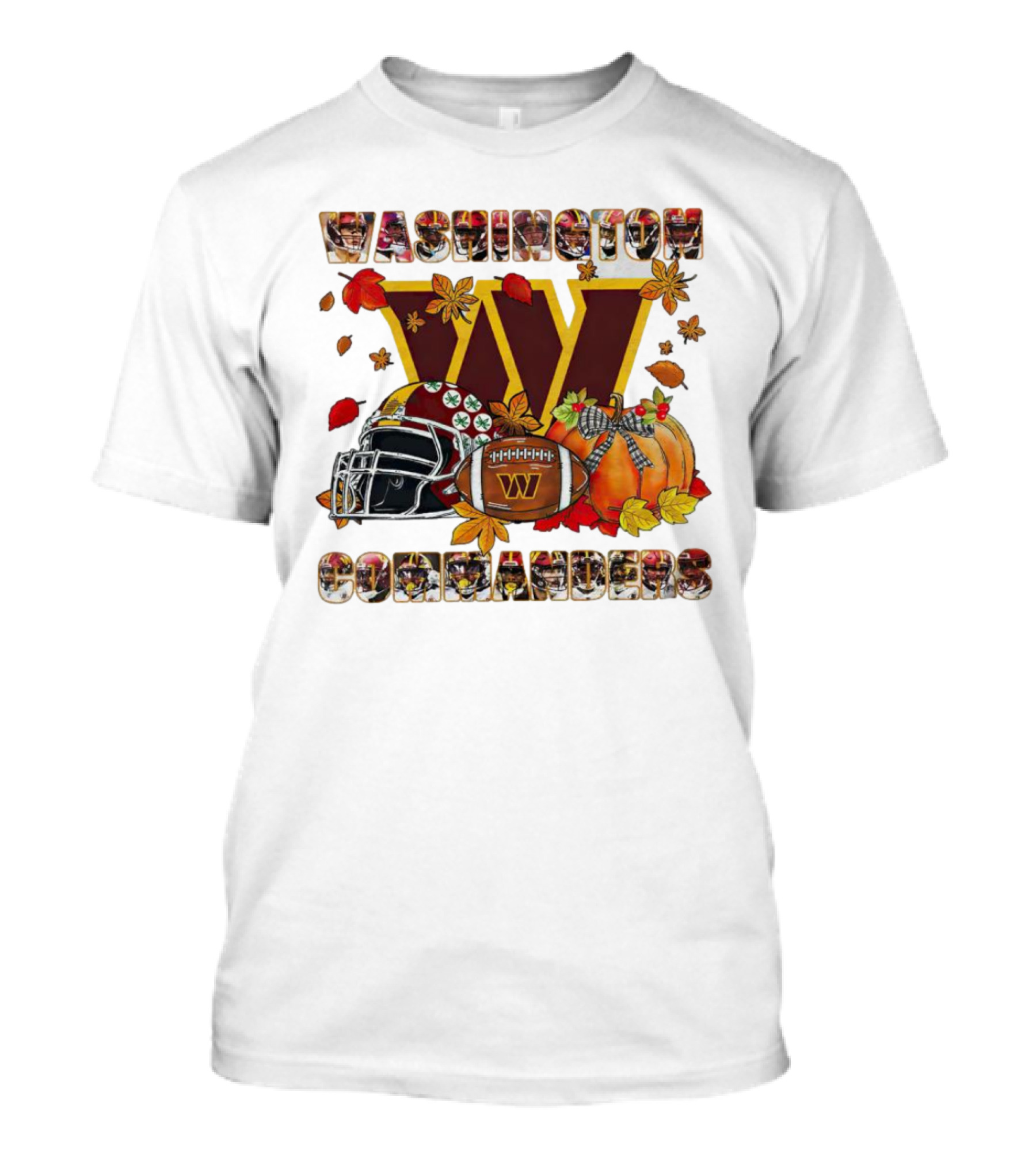 Washington Commanders Fall Helmet Football Pumpkin T-Shirt