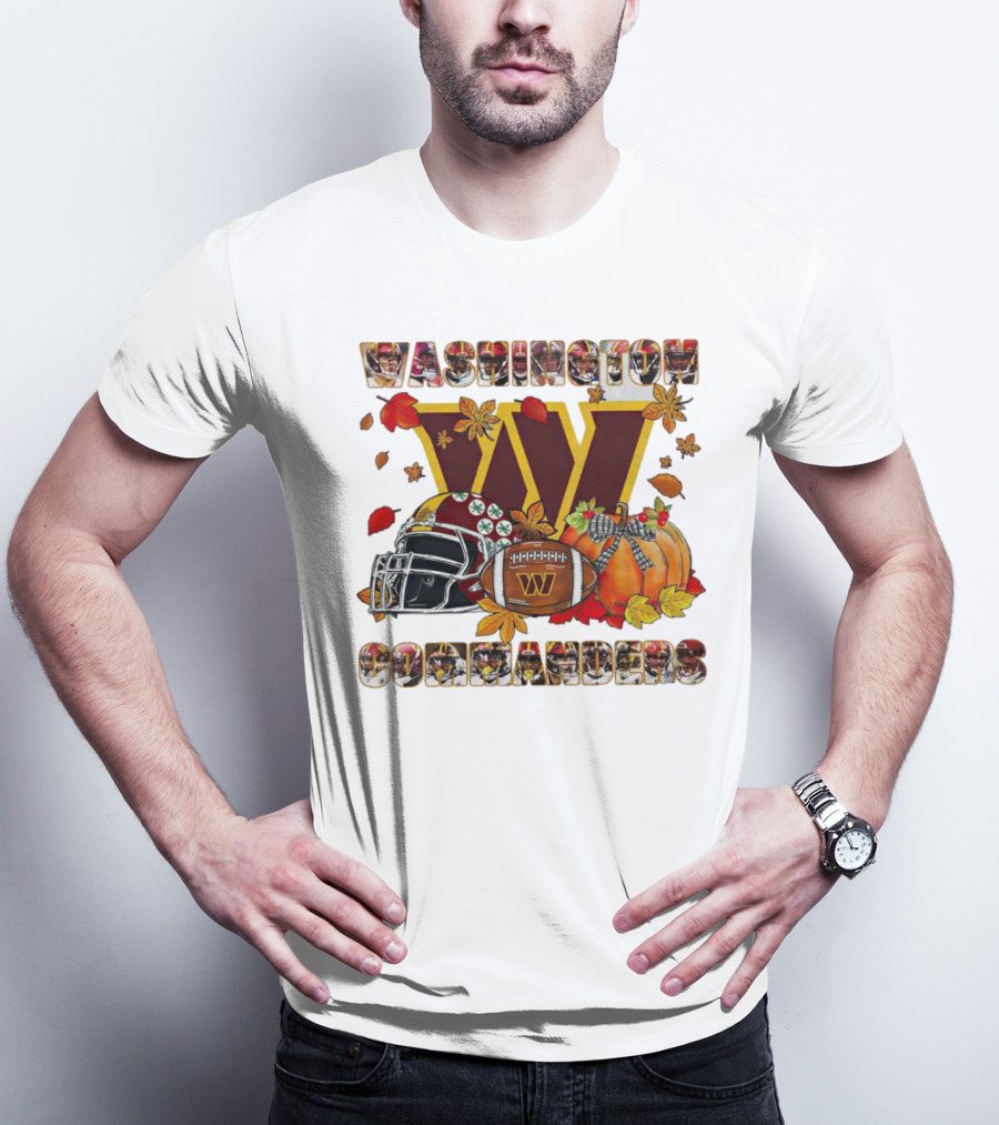 Washington Commanders Fall Helmet Football Pumpkin T-Shirt
