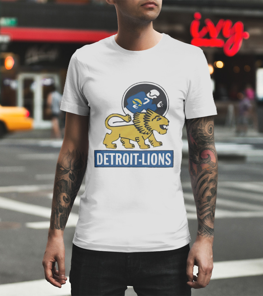 Detroit Lions 1952 Vintage Inspired Graphic With Classic Lion Emblem T-Shirt