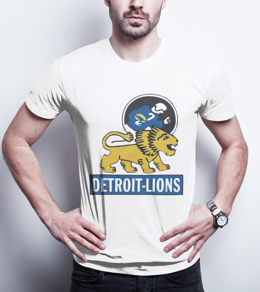 Detroit Lions 1952 Vintage Inspired Graphic With Classic Lion Emblem T-Shirt