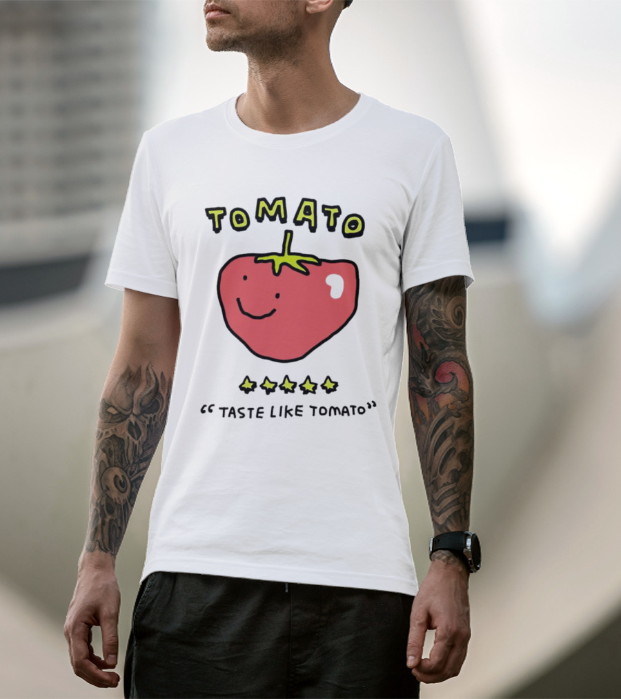TOMATO Taste Like Tomato Five-Star Smiling Tomato Face T-Shirt