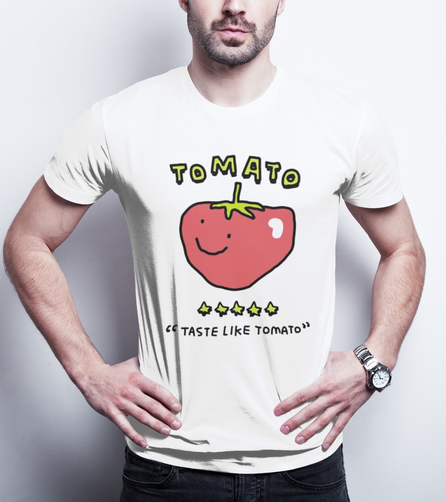 TOMATO Taste Like Tomato Five-Star Smiling Tomato Face T-Shirt