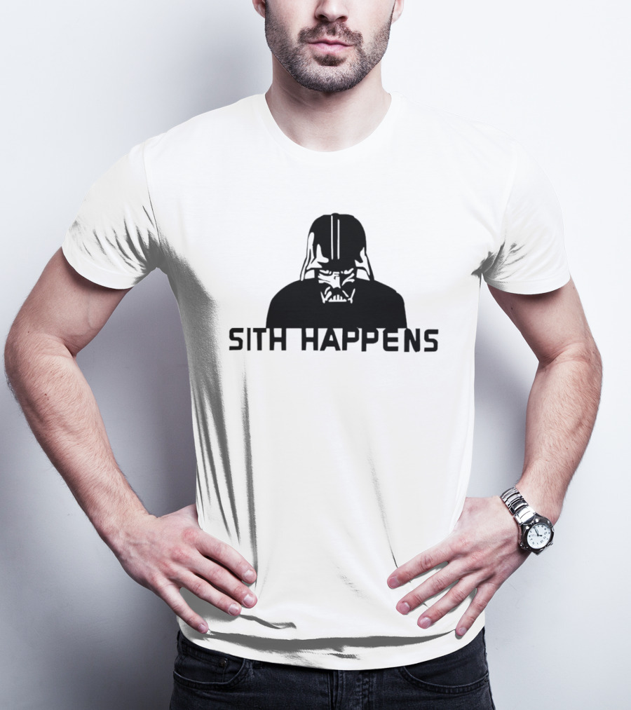 Darth Vader Sith Happens Iconic Star Wars Humor T-Shirt