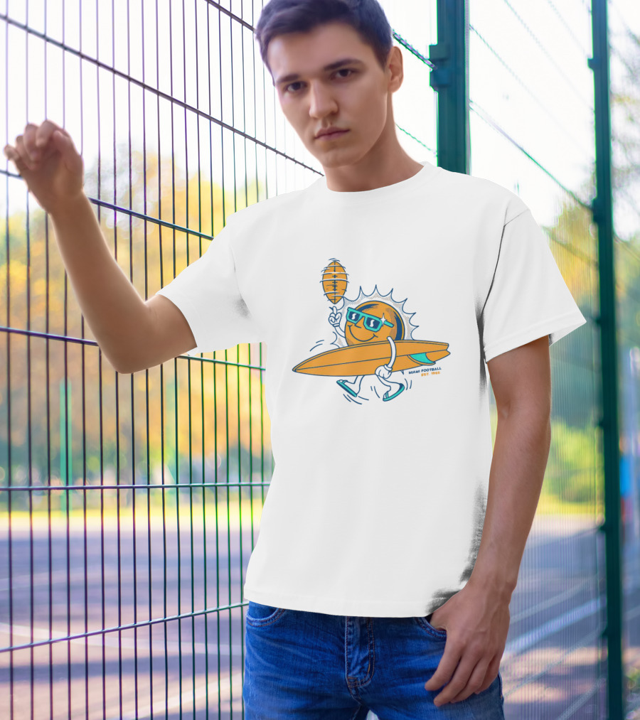 MiamI Football Sun Surfboard Est. 1926 T-Shirt
