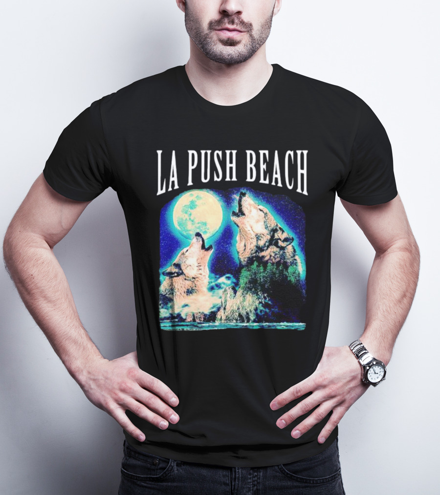 La Push Beach Wolves Howling At Full Moon T-Shirt