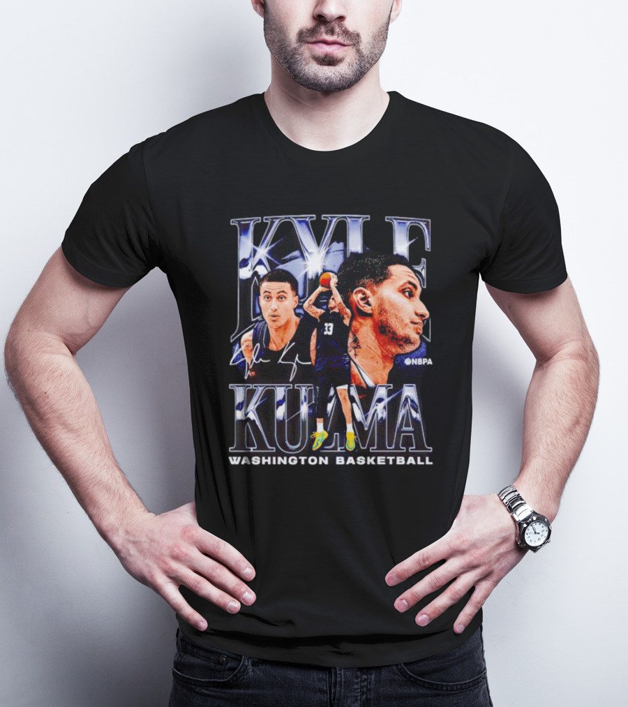 Kyle Kuzma NBPA Washington Basketball Collage Signature T-Shirt