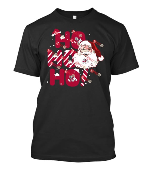 Fresno State Bulldogs Santa Claus Christmas Ho Ho Ho T-Shirt