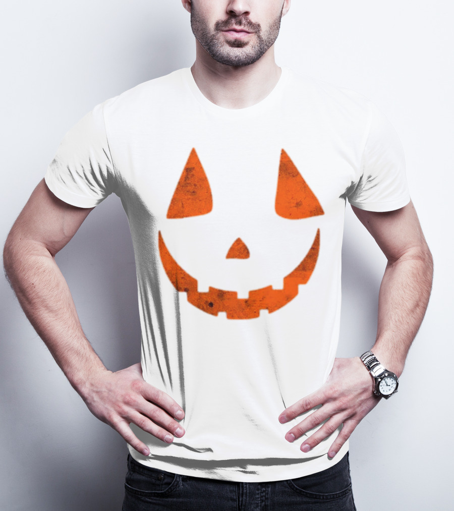 Halloween Spooky Pumpkin Face Scary Jack O Lantern T-Shirt