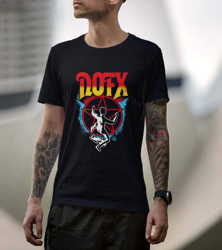 NOFX Skateboarding Pentagram Kickflip T-Shirt