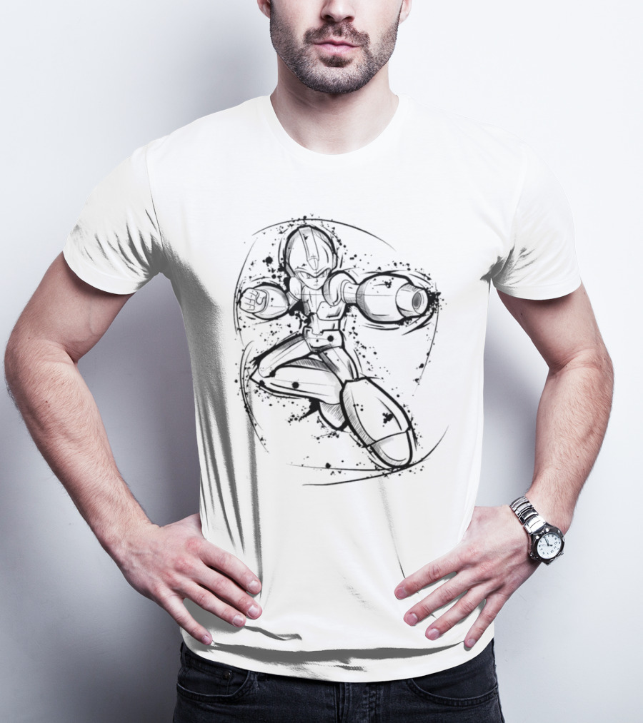 Mega Man Rockman Dynamic Sketch T-Shirt