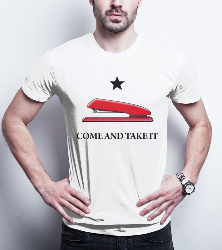 Red Stapler Come And Take It Star Icon Tradition T-Shirt