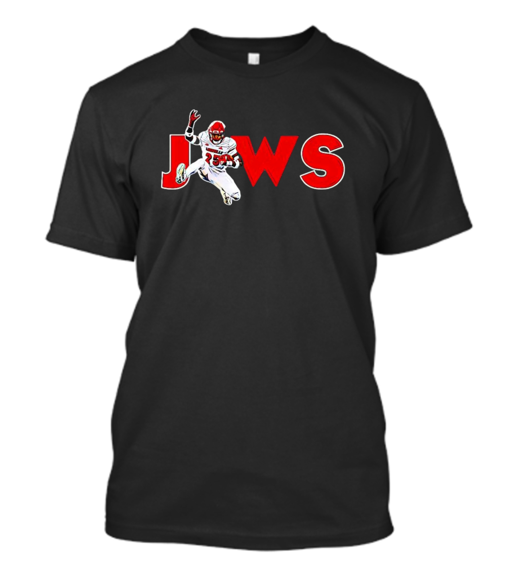 Jaws Jawhar Jordan 25 Louisville Cardinals Football T-Shirt