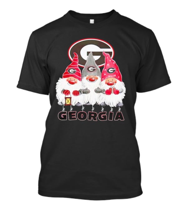 Georgia Bulldogs Christmas Gnome Trio T-Shirt