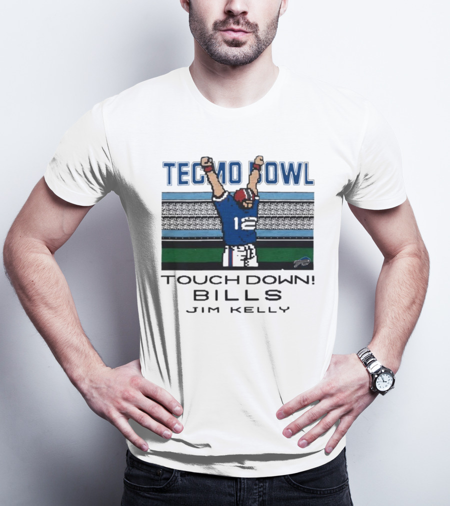 Tecmo Bowl Touch Down Bills Jim Kelly T-Shirt