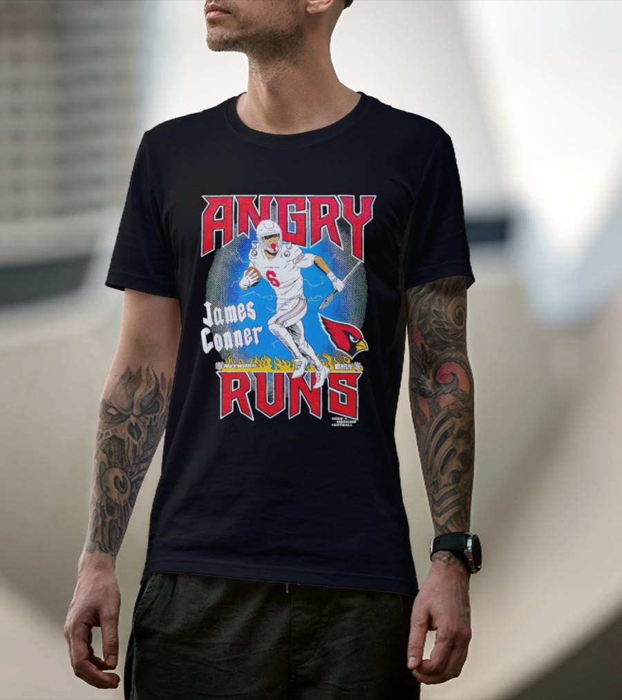 Angry Runs James Conner Arizona Cardinals NFL Kyle Brandt Good Morning Football T-Shirt