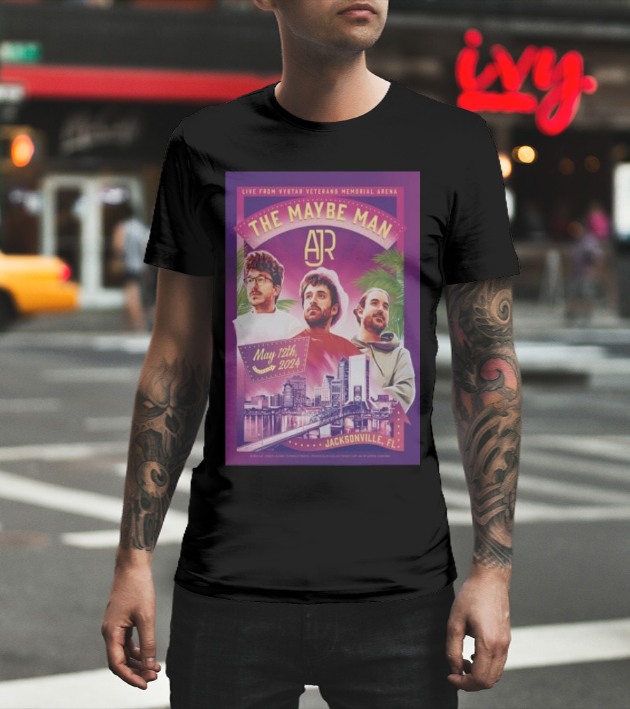 LIVE FROM VYSTAR VETERANS MEMORIAL ARENA THE MAYBE MAN AJR JACKSONVILLE FL MAY 12TH T-Shirt