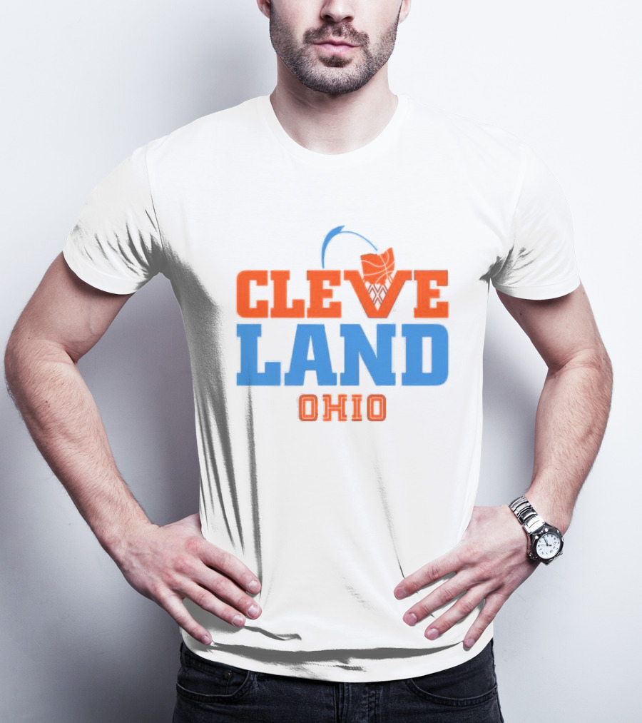 Cleveland Ohio Basketball Net T-Shirt