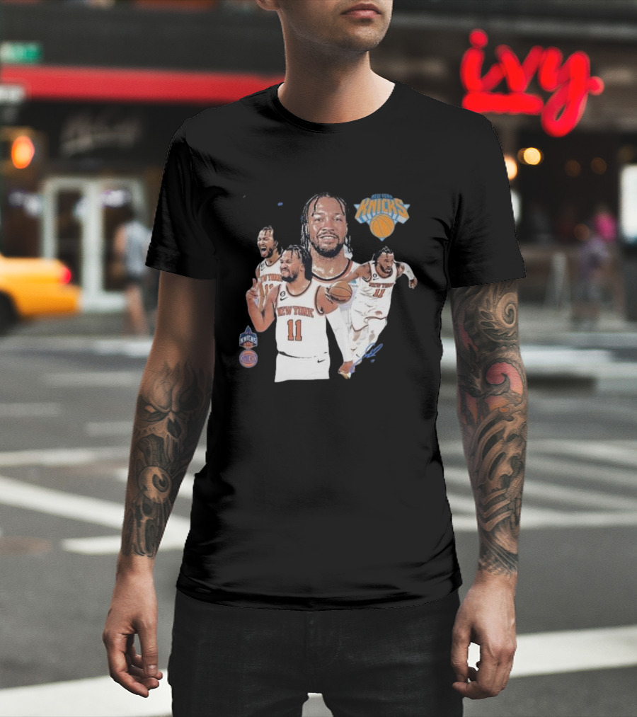 New York Knicks Jalen Brunson 11 Signature Basketball Action Moments T-Shirt