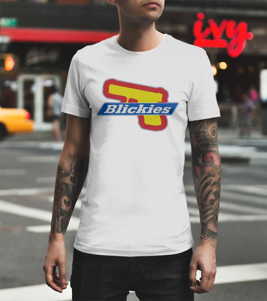 Blickies Gun Icon Logo 10Cellphones T-Shirt