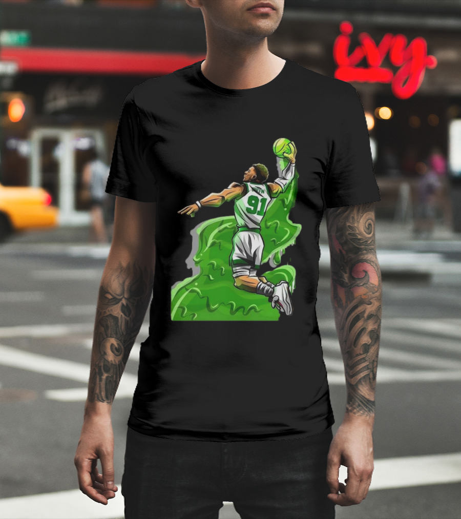Blake Griffin Boston Celtics Number 91 Dunking Basketball T-Shirt