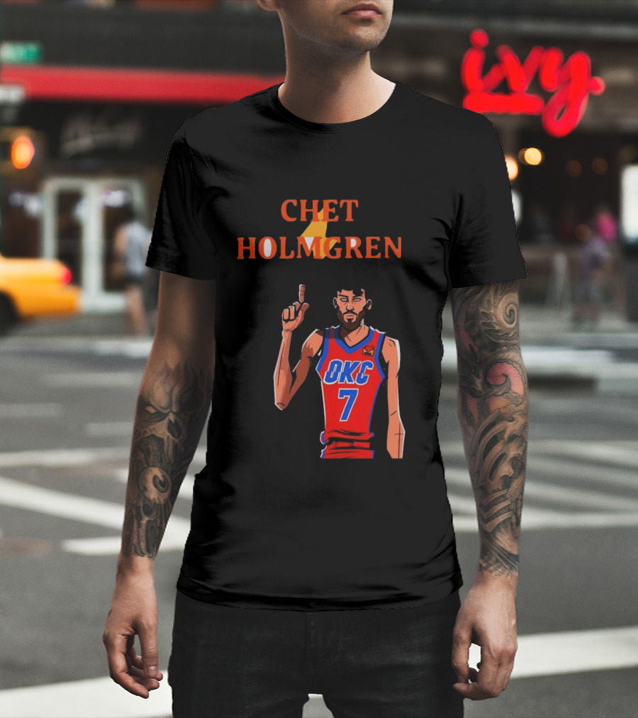 Chet Holmgren OKC Thunder Number 7 NBA Player T-Shirt