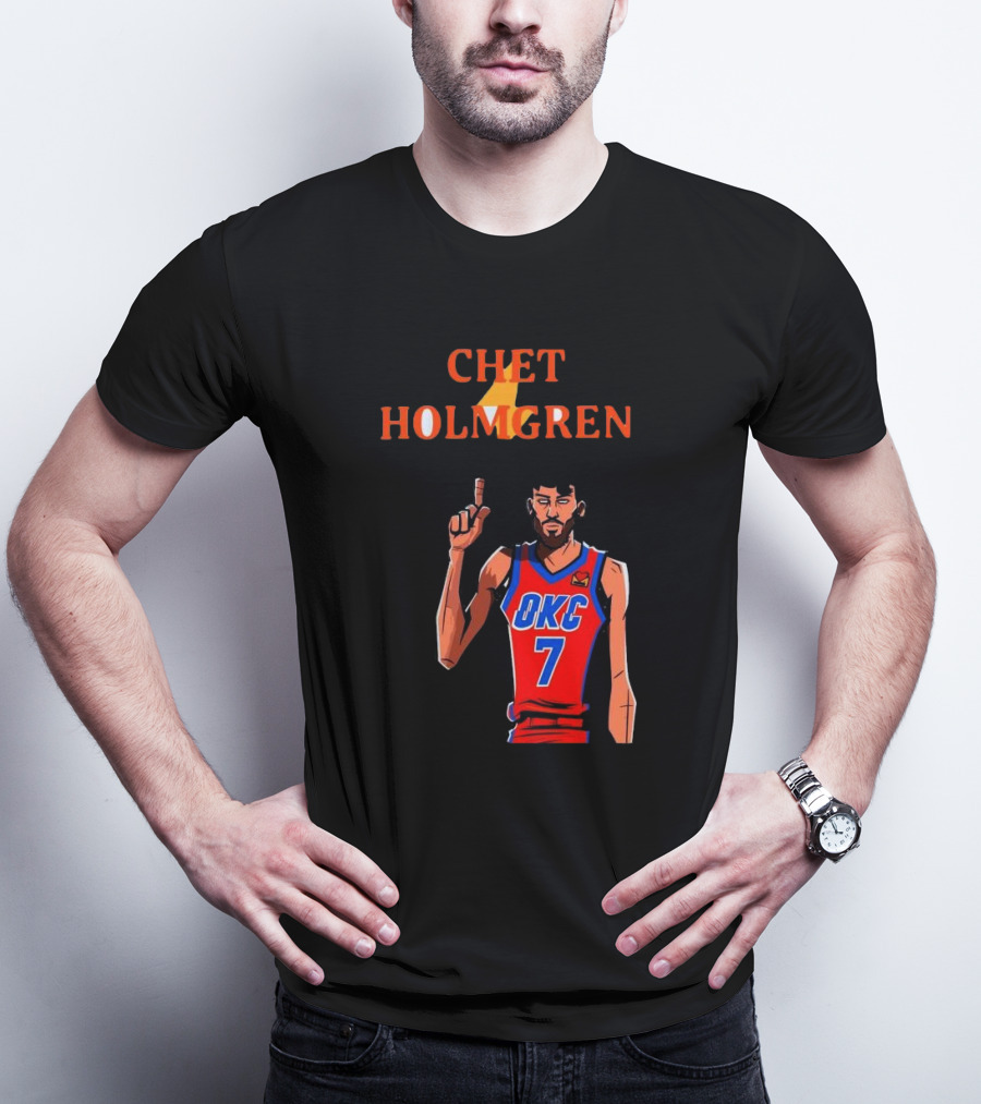Chet Holmgren OKC Thunder Number 7 NBA Player T-Shirt