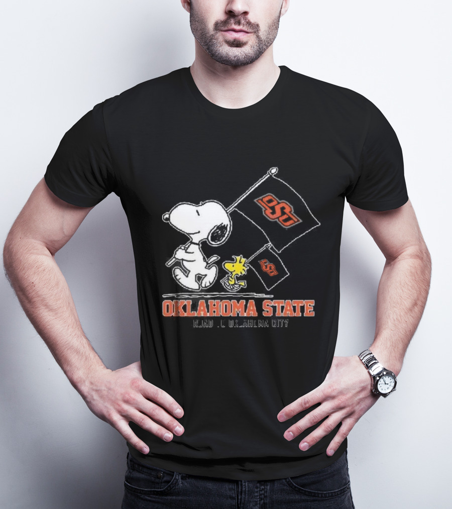 Snoopy Woodstock Oklahoma State OSU Road To Oklahoma City T-Shirt