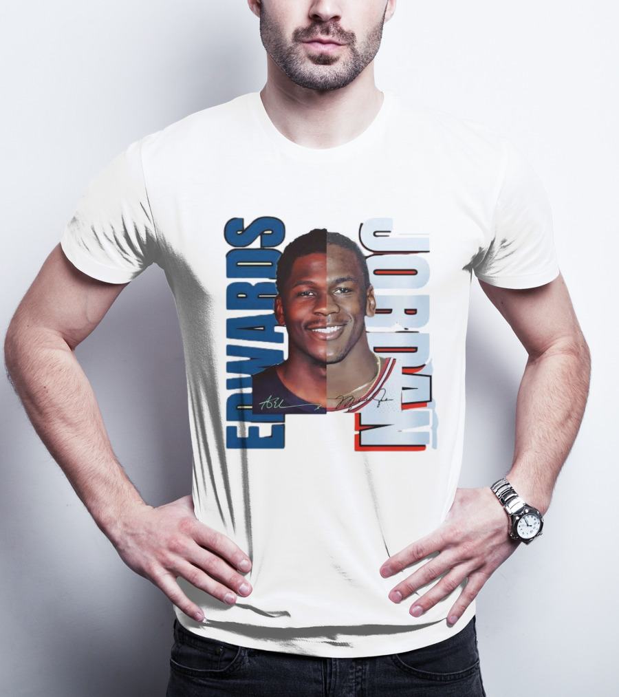 Edwards Jordan Basketball Signatures Split Face T-Shirt