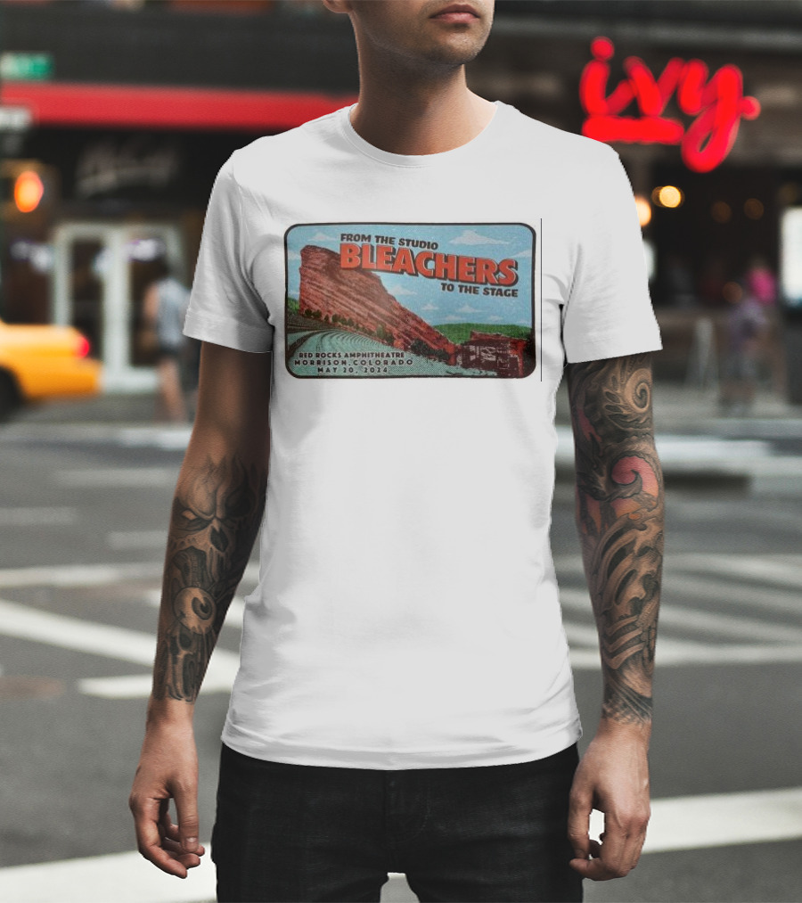 Bleachers From The Studio To The Stage Red Rocks Amphitheatre Morrison Colorado May 20 T-Shirt
