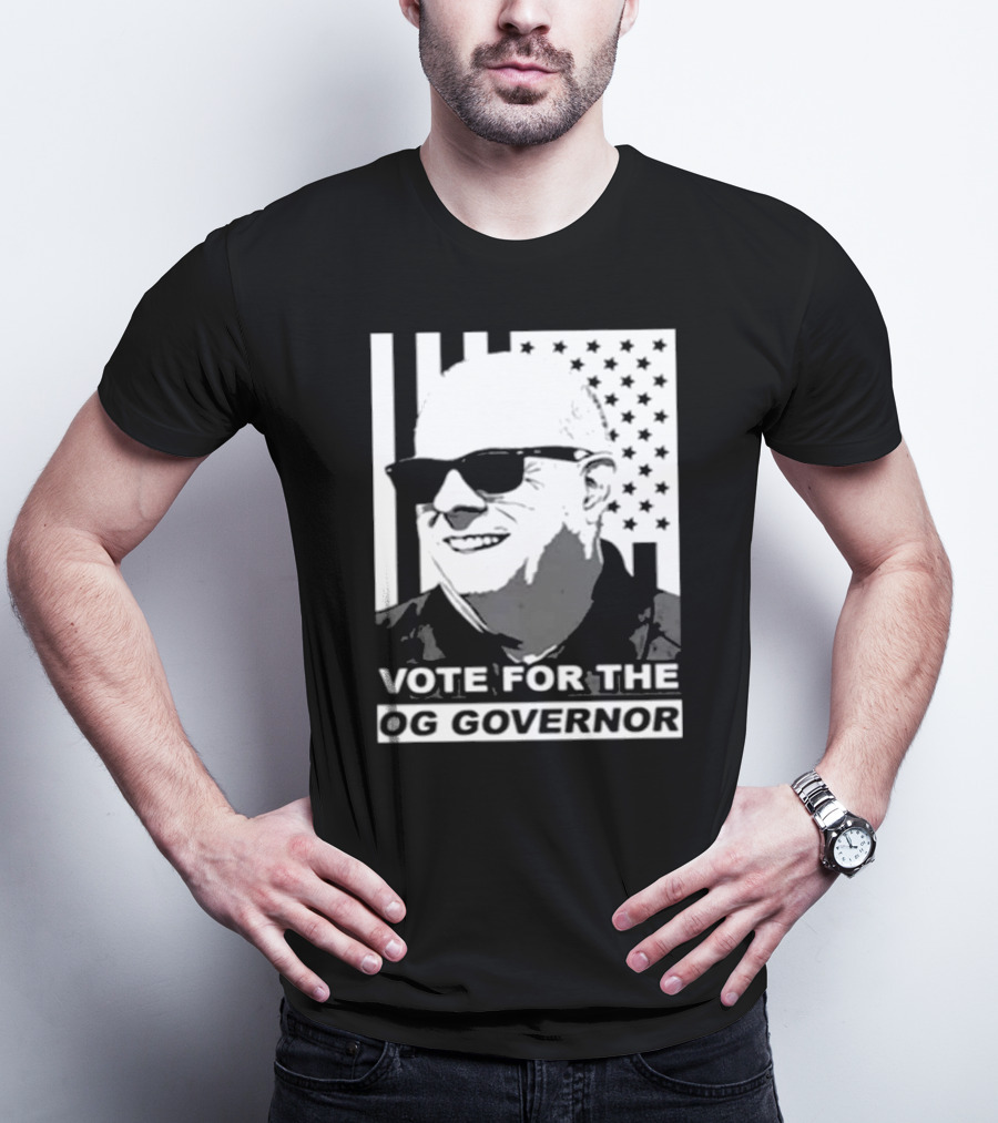 Vote For The OG Governor Larry Hogan With American Flag Background T-Shirt