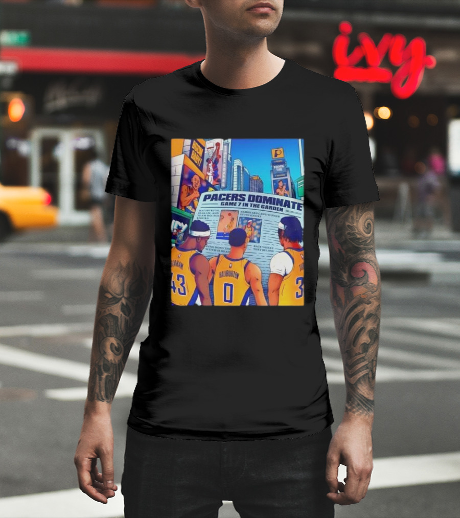 Pacers Dominate Game 7 In The Garden Broad Street Victory Highlights T-Shirt