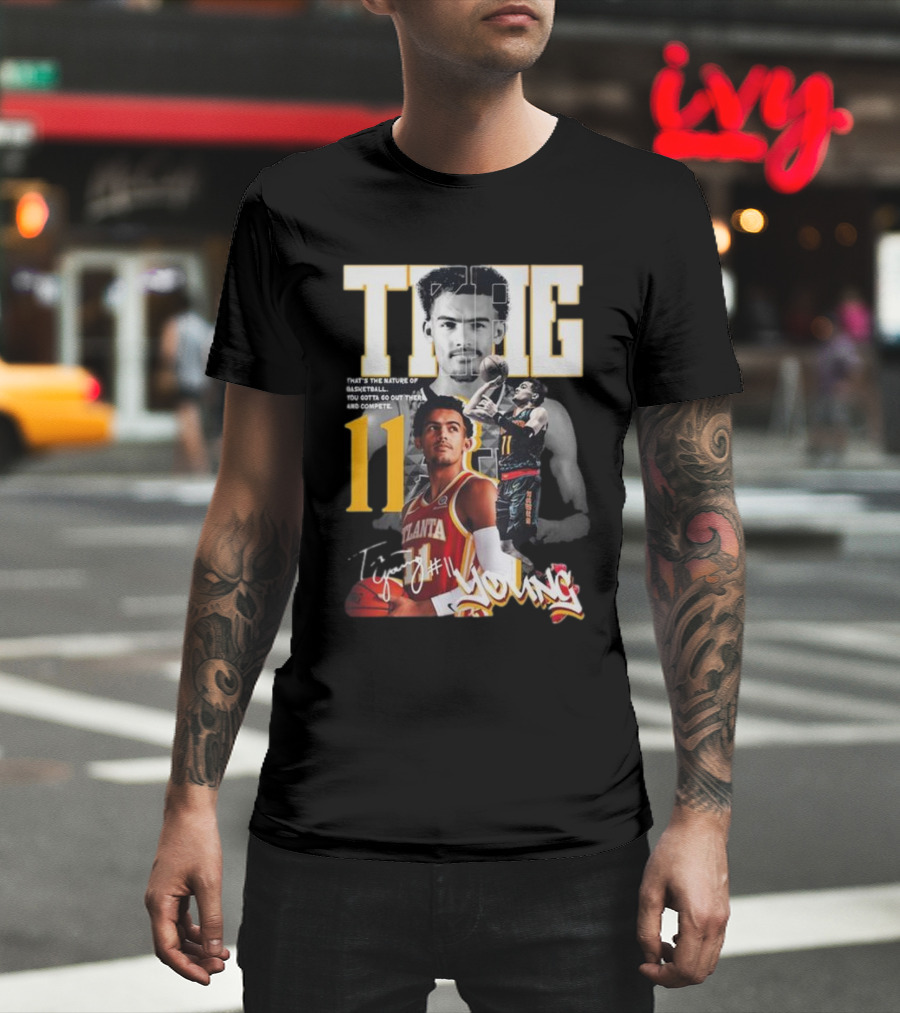 Trae Young Atlanta Hawks Basketball Star True Signature T-Shirt