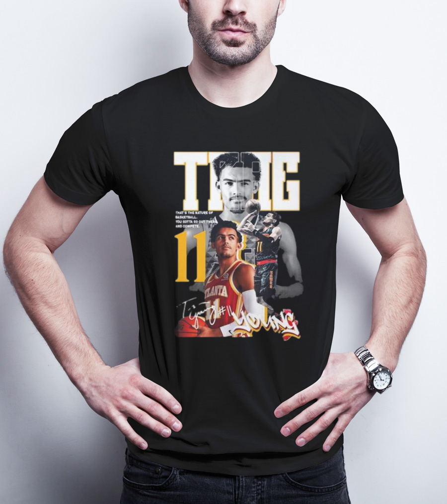 Trae Young Atlanta Hawks Basketball Star True Signature T-Shirt