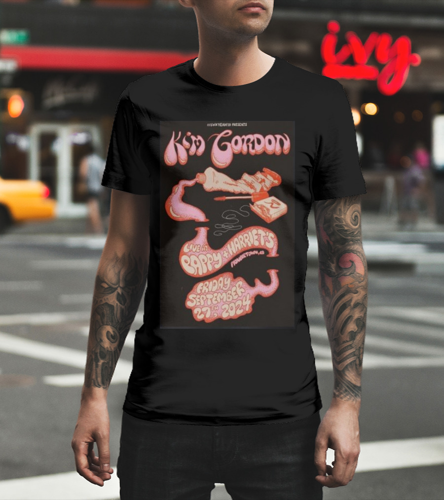 Kim Gordon Live At Pappy And Harriet's Pioneertown CA Friday September 27th T-Shirt
