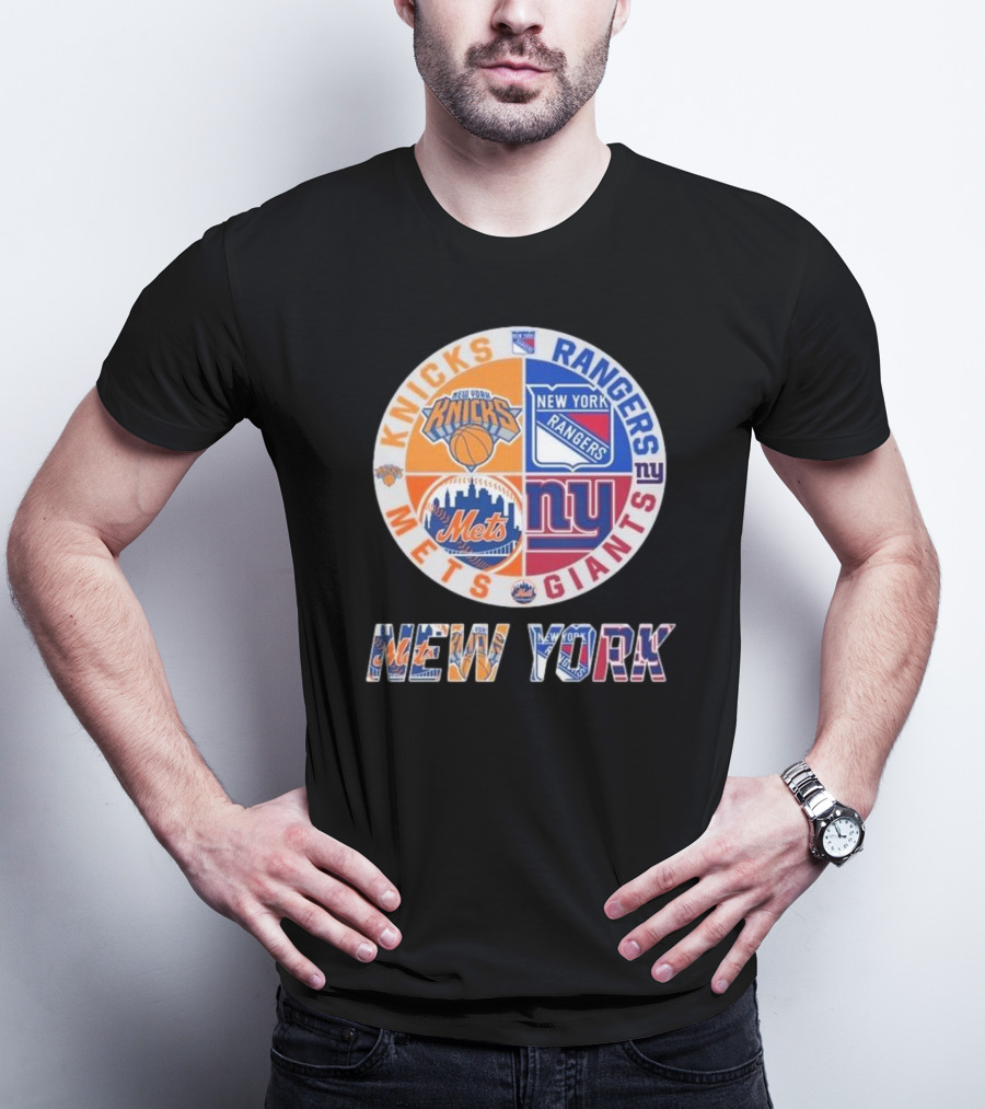Knicks Rangers Mets Giants New York Proud Fan T-Shirt