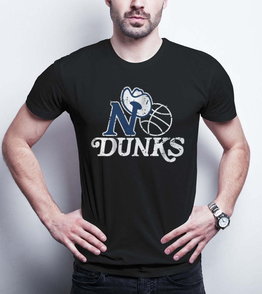 No Dunks Dallas Stars Basketball Cowboy Hat T-Shirt