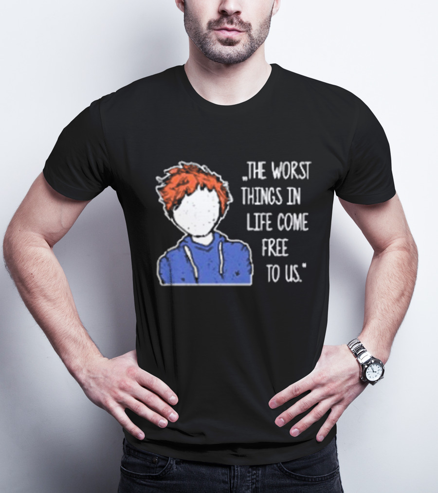 Ed Sheeran The Worst Things In Life Come Free To Us Sketch T-Shirt