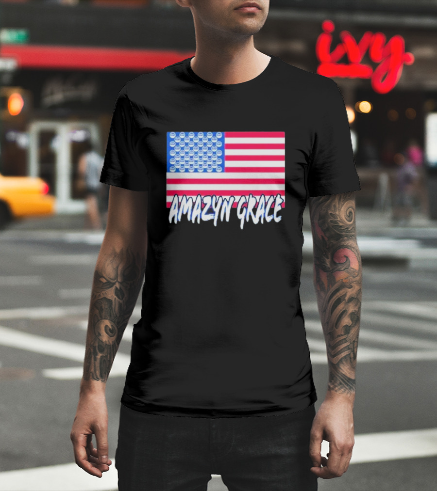America Flag Amazyn Grace Pepsi Cap Stars T-Shirt