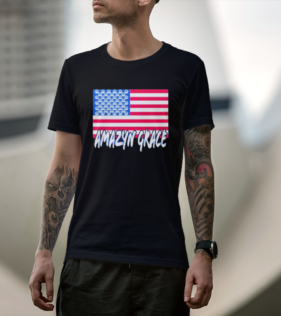 America Flag Amazyn Grace Pepsi Cap Stars T-Shirt