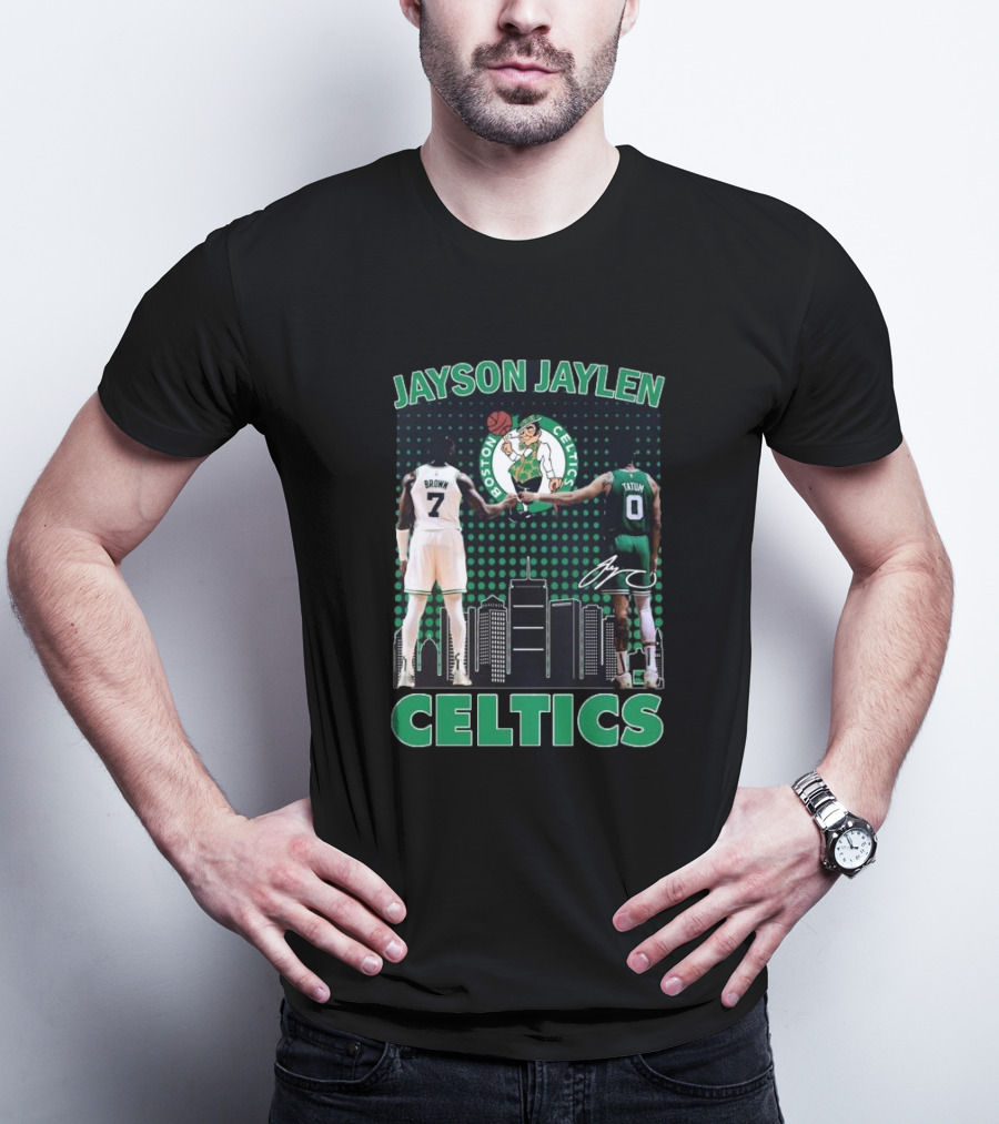 Jayson Jaylen Boston Celtics Jaylen Brown Jayson Tatum Signatures T-Shirt