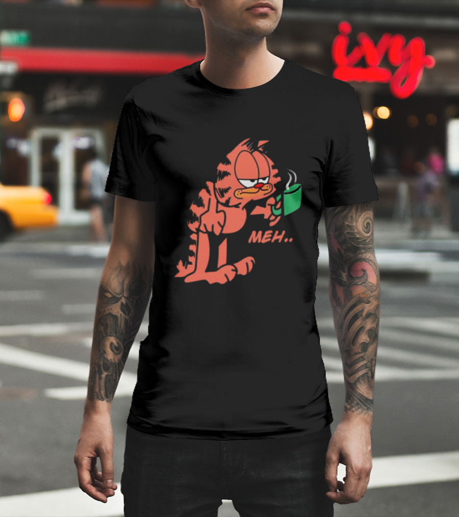 Garfield Meh Coffee Mug Mondays T-Shirt