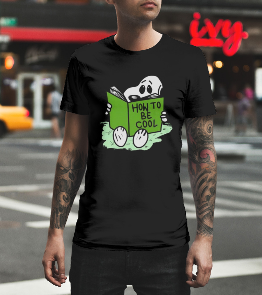 Snoopy Reading How To Be Cool Book Peanuts Comic Strip T-Shirt