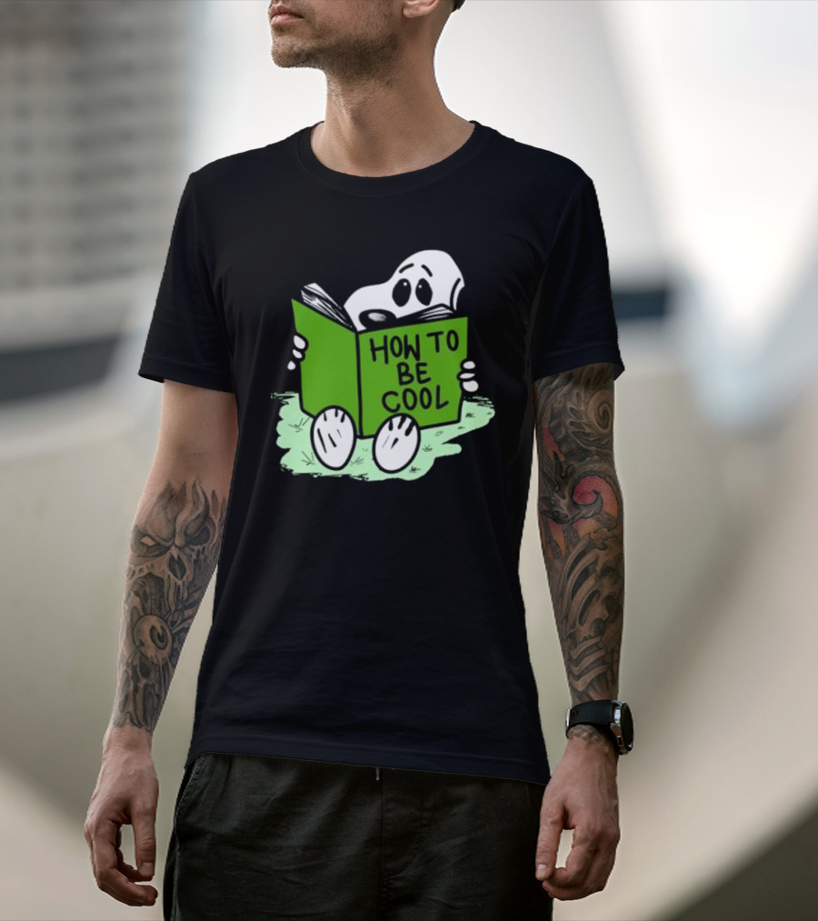 Snoopy Reading How To Be Cool Book Peanuts Comic Strip T-Shirt