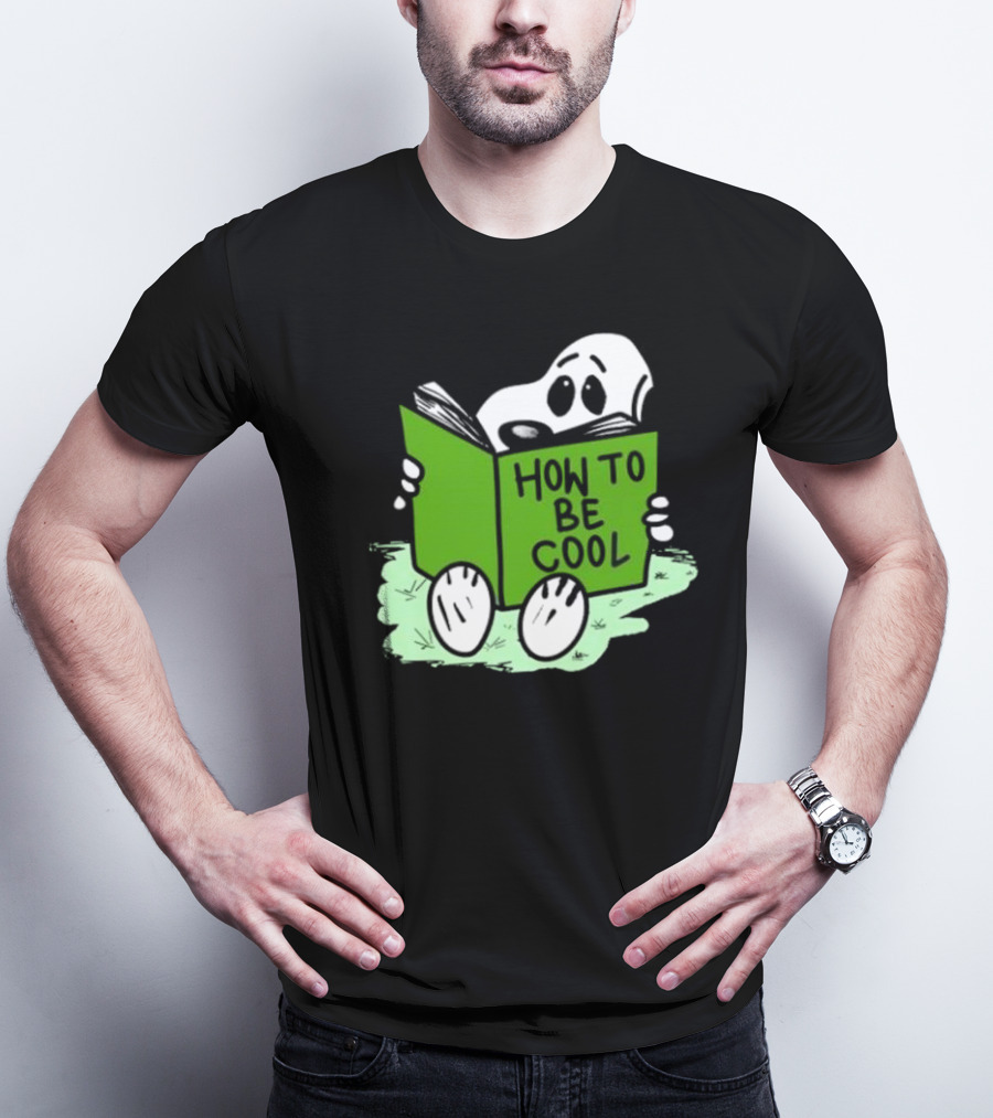 Snoopy Reading How To Be Cool Book Peanuts Comic Strip T-Shirt