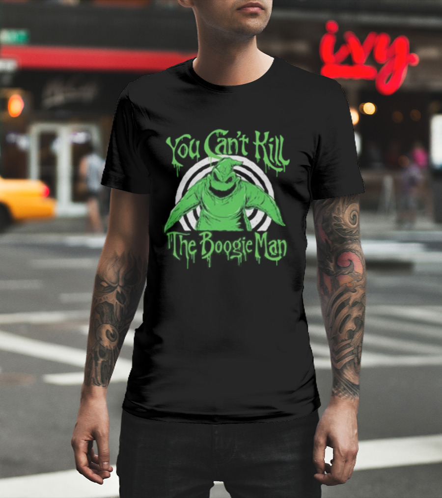 You Can’t Kill The Boogie Man Green Character Circle T-Shirt