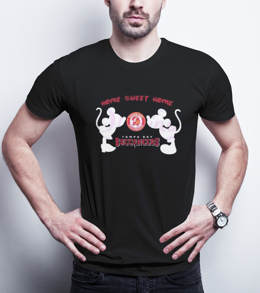 Home Sweet Home Mickey Minnie Tampa Bay Buccaneers T-Shirt