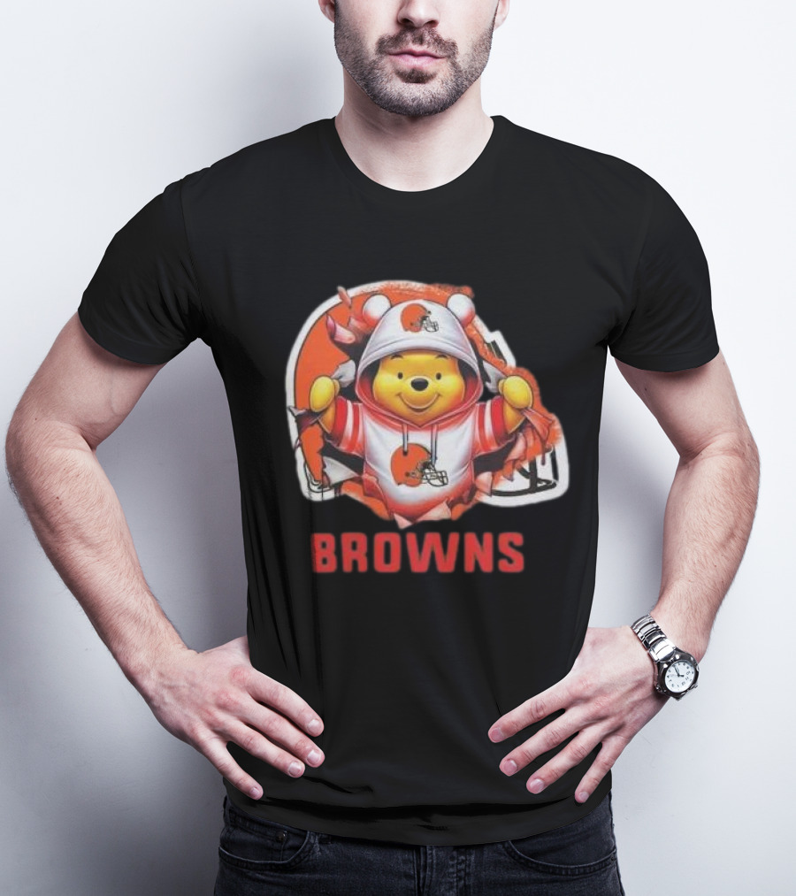 Pooh Cleveland Browns Football Team T-Shirt